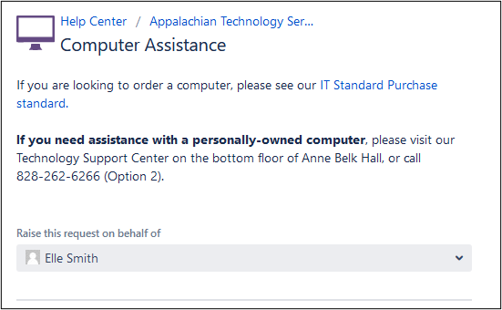 How to Enter a Support Ticket - Appalachian Technology Knowledge Base - Confluence